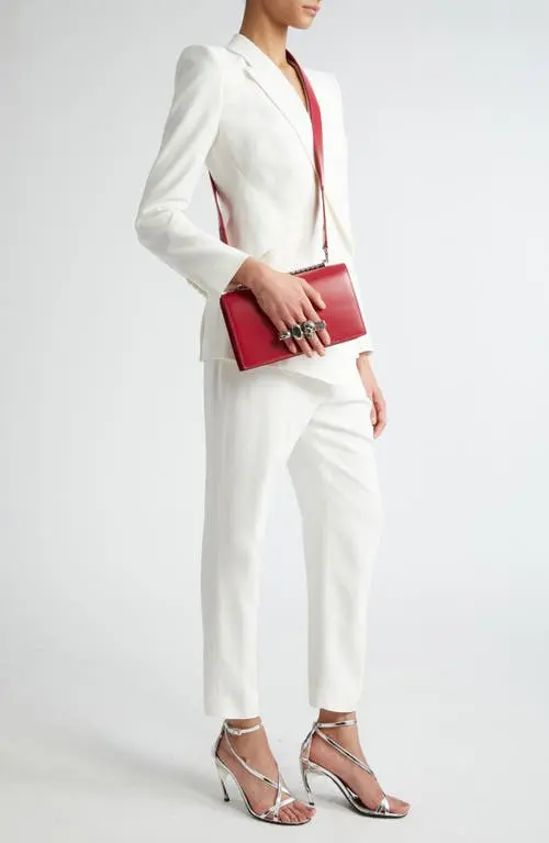 Alexander Mcqueen The Biker Jeweled Satchel In 6444 Lipstick - 50